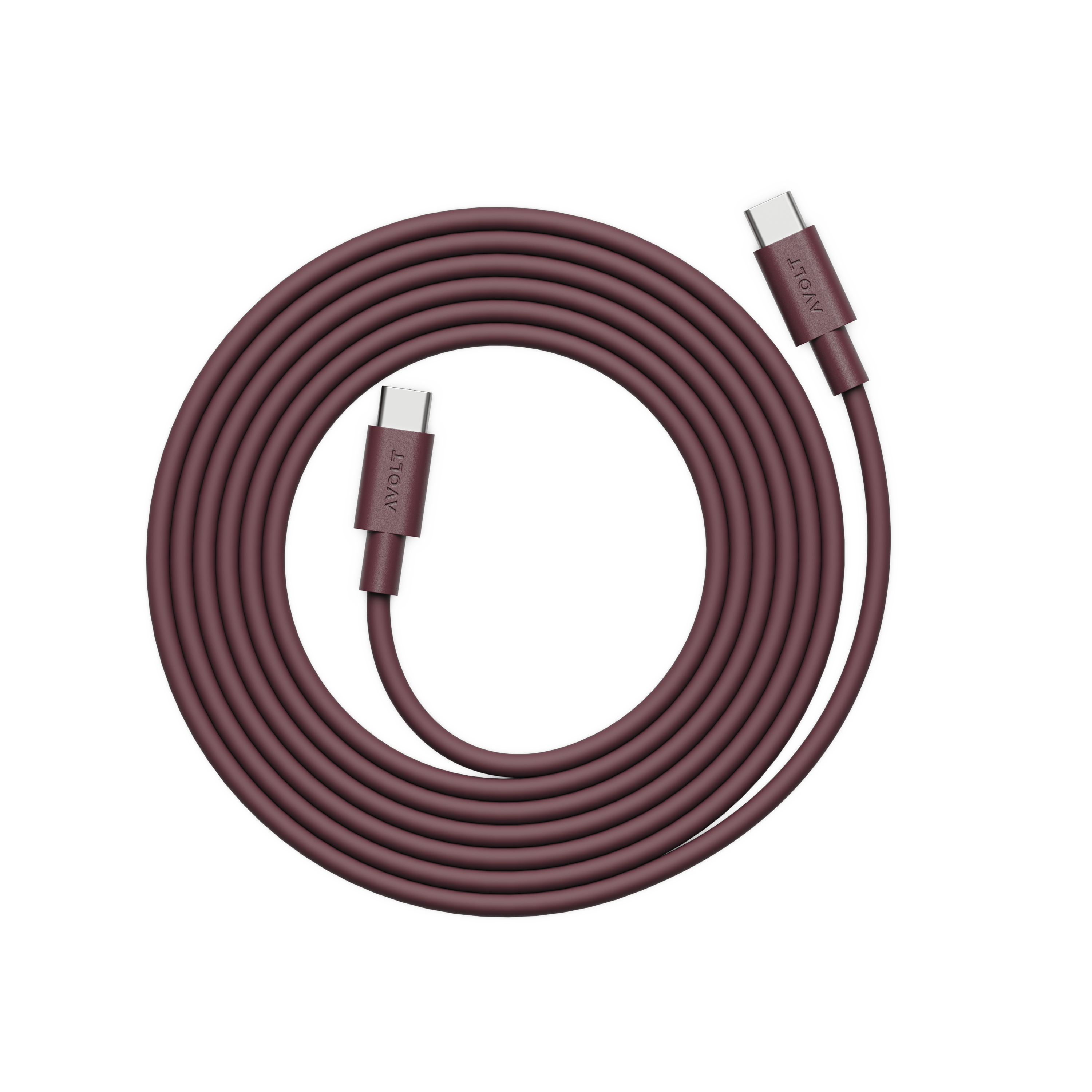 Cable 1 USB-C to USB-C 2 m – Mulberry Red | AVOLT × Bauhaus-Archiv