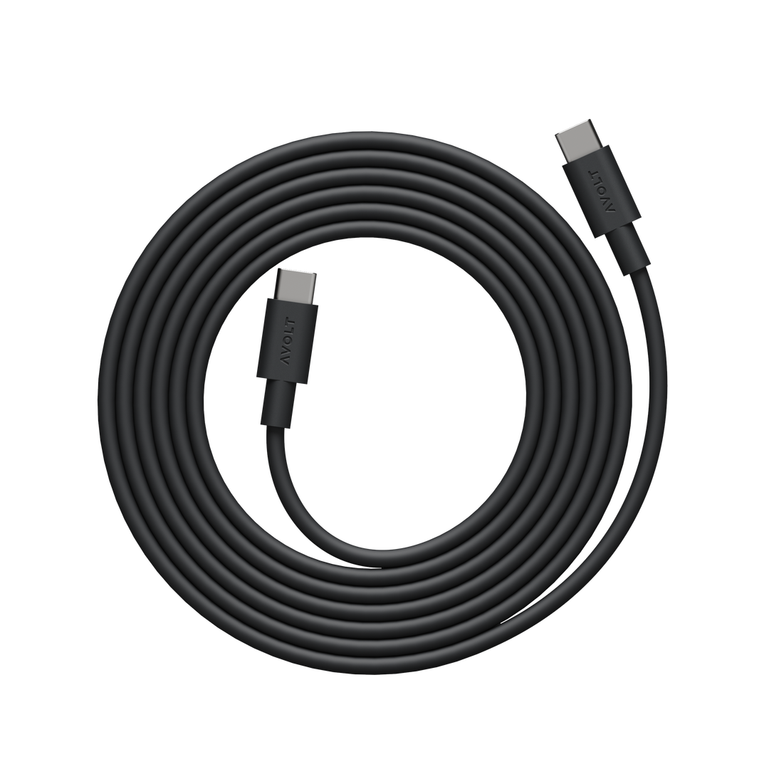Stockholm Black Cable 1 USB-C to USB-C: Fast Charging Cable for Phones ...