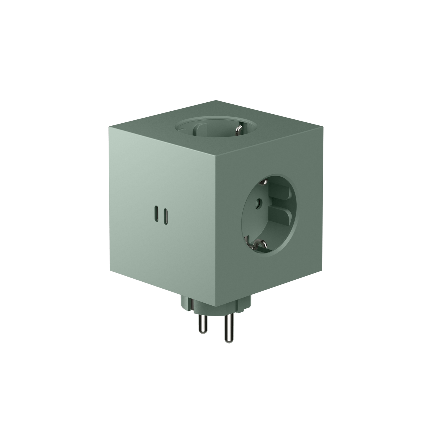 Square 2 USB-C (30W) Outlet Extender in Oak Green – Sleek Power ...